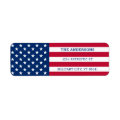 Patriotic USA American Flag Return Address Label | Zazzle