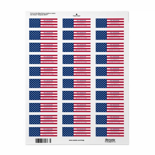 Patriotic USA American Flag Return Address Label | Zazzle