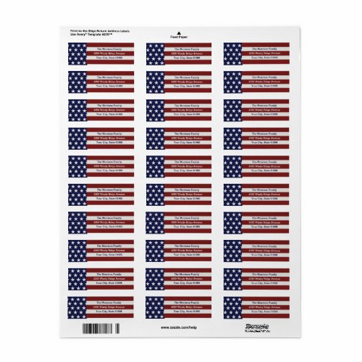 Patriotic USA American Flag Stars & Stripes Label | Zazzle