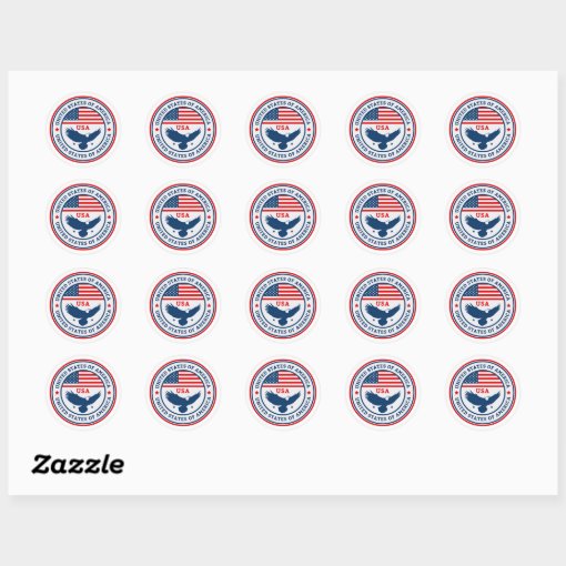 Patriotic USA Eagle seal Sticker | Zazzle