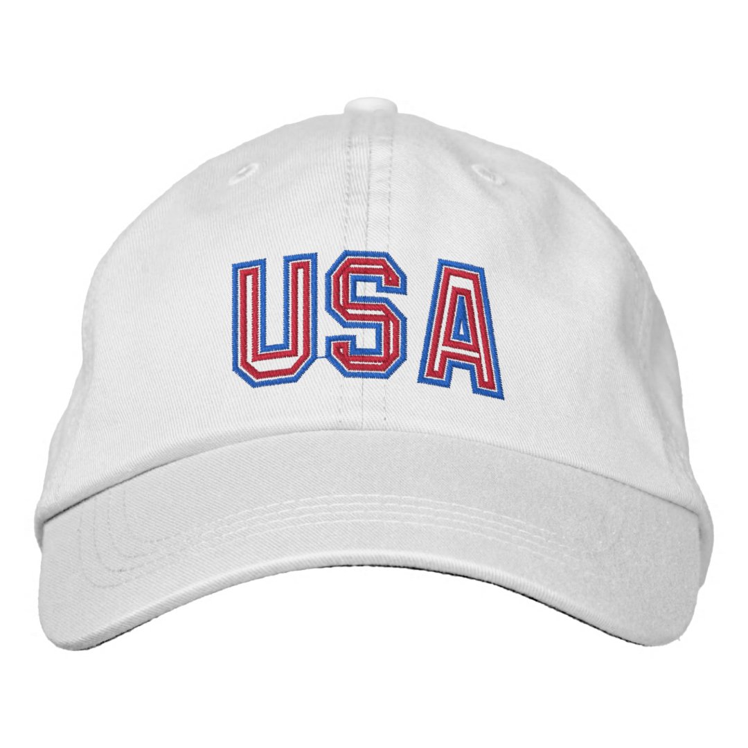 Patriotic USA Embroidered Baseball Cap | Zazzle