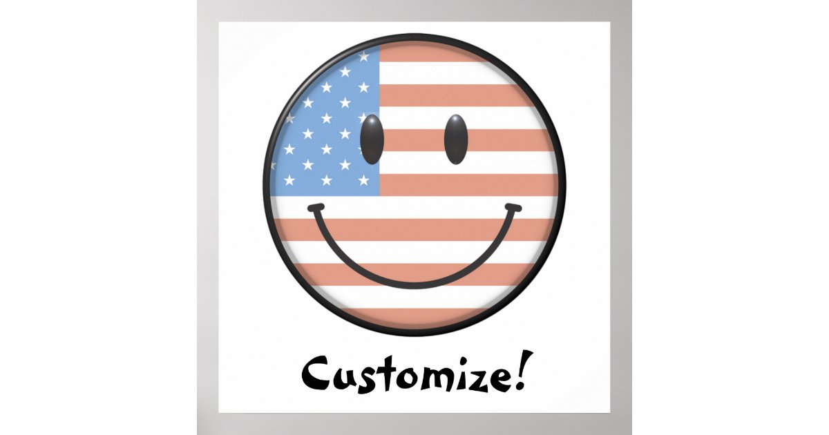 Patriotic USA Flag Face Print | Zazzle