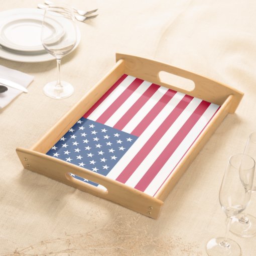 Patriotic USA Flag Serving Tray | Zazzle