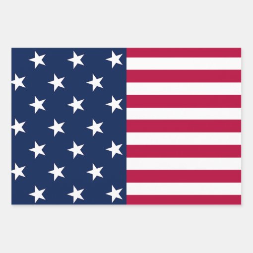 Patriotic USA flag stars and stripes american Wrapping Paper Sheets ...