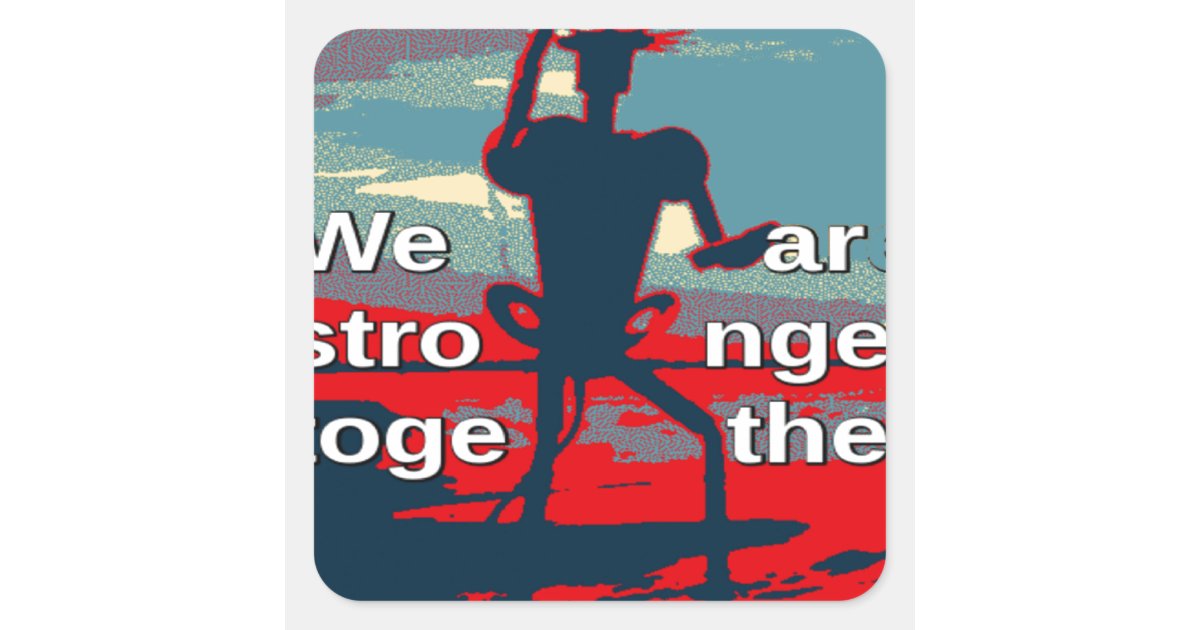 Patriotic USA Hope Graphic Art Print Design Square Sticker | Zazzle