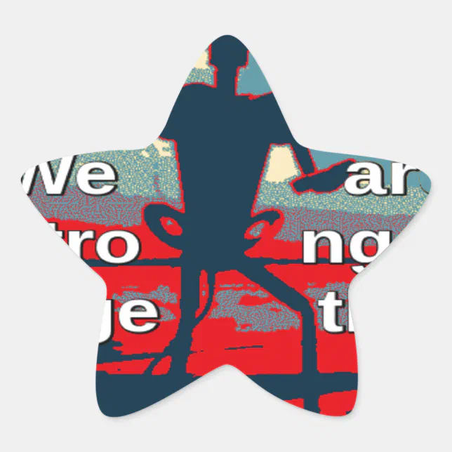 Patriotic USA Hope Graphic Art Print Design Star Sticker | Zazzle