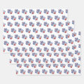 Patriotic USA red white blue flag balloons Wrapping Paper Sheets | Zazzle