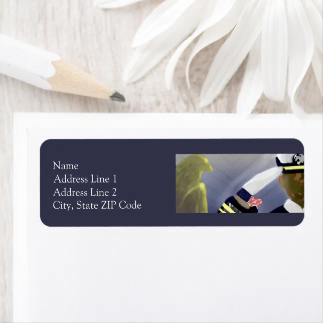 Patriotic USA Veteran Art Return Labels | Zazzle