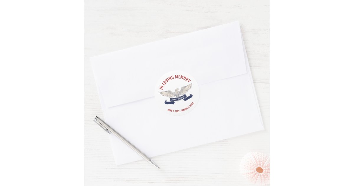 Patriotic Veteran Funeral Labels & Stickers | Zazzle