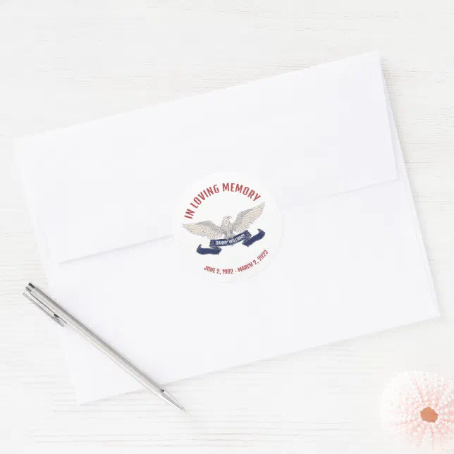 Patriotic Veteran Funeral Labels & Stickers | Zazzle