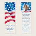 Patriotic Veteran Memorial Funeral Prayer Bookmark | Zazzle