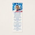Patriotic Veteran Memorial Funeral Prayer Bookmark | Zazzle
