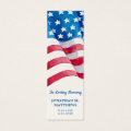 Patriotic Veteran Memorial Funeral Prayer Bookmark | Zazzle