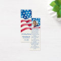 Patriotic Veteran Memorial Funeral Prayer Bookmark | Zazzle