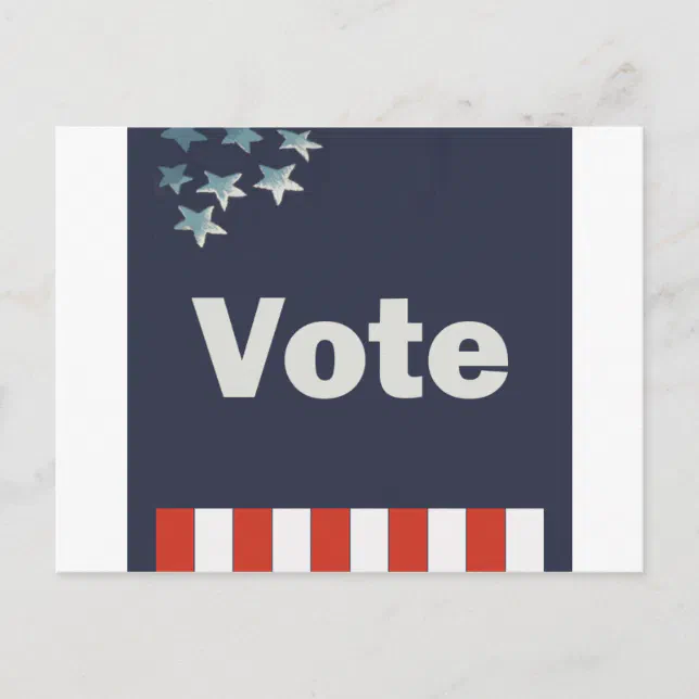 Patriotic Vote Postcard | Zazzle