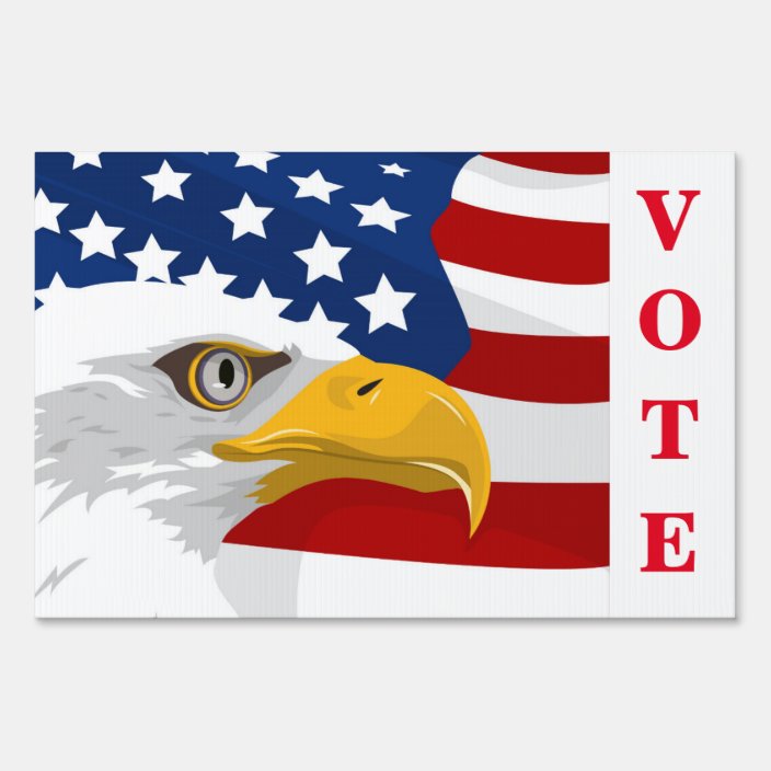 Patriotic Vote Yard Sign | Zazzle.com