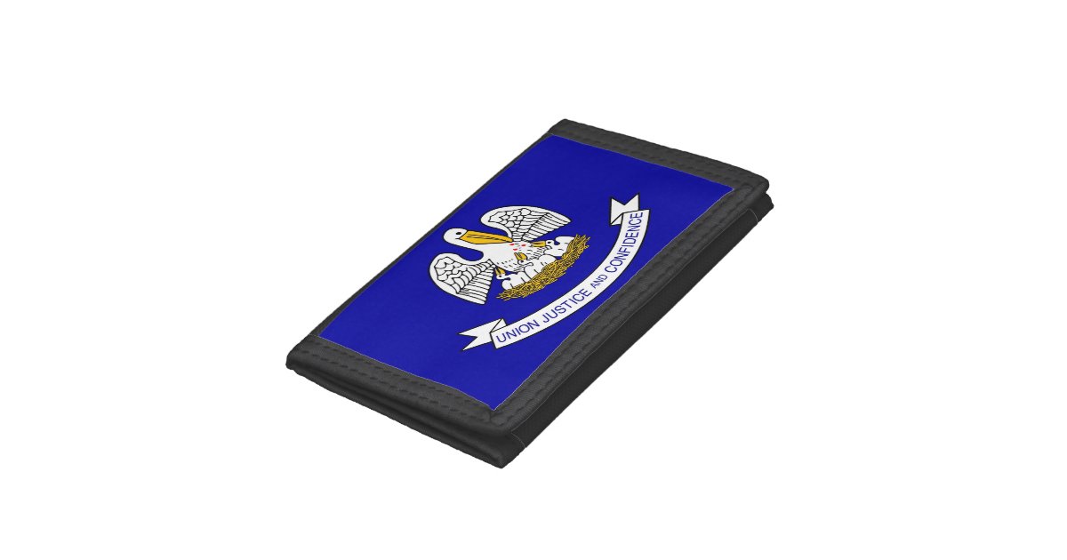 Patriotic wallet with Flag of Louisiana | Zazzle