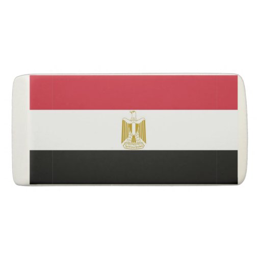 Patriotic Wedge Eraser with flag of Egypt | Zazzle