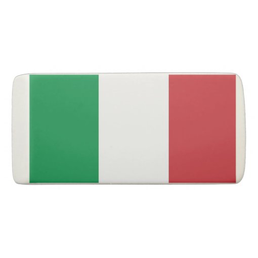 Patriotic Wedge Eraser with flag of Italy | Zazzle