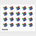 Pattern - Bright Building Blocks Classic Round Sticker | Zazzle