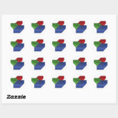 Pattern - Bright Building Blocks Classic Round Sticker | Zazzle