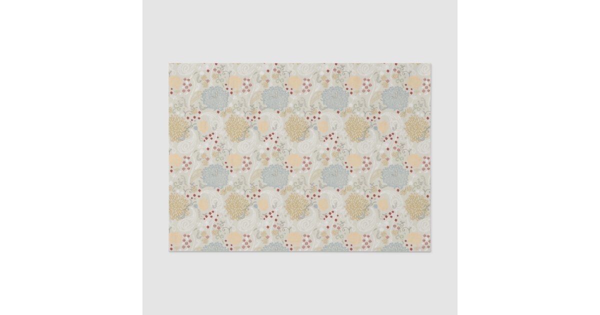 pattern displaying curly garden tissue paper | Zazzle