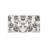 Pattern Dog Paws French Bulldog Checkbook Cover | Zazzle