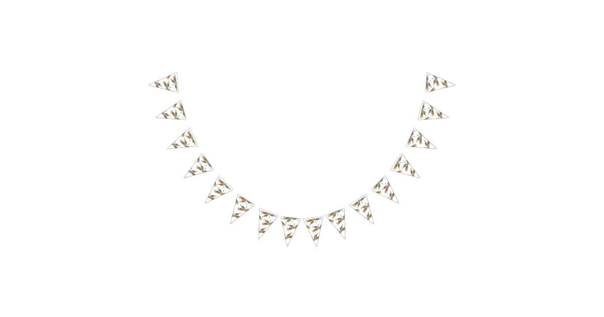 pattern-dragonfly-background bunting flags | Zazzle