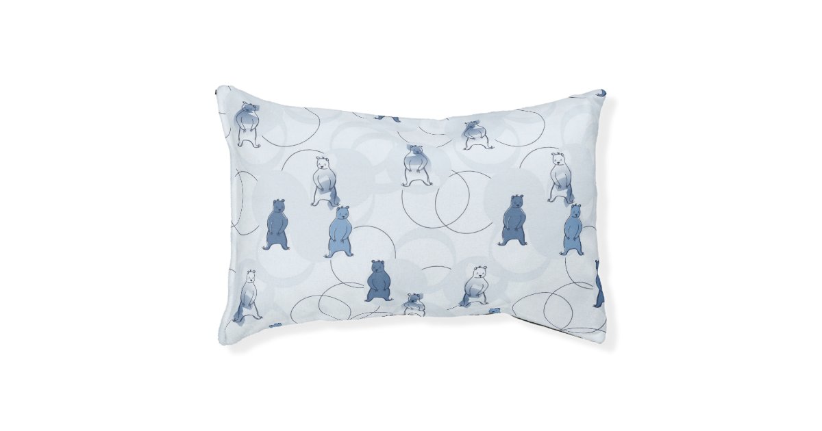 pattern featuring a grizzly bear pet bed | Zazzle