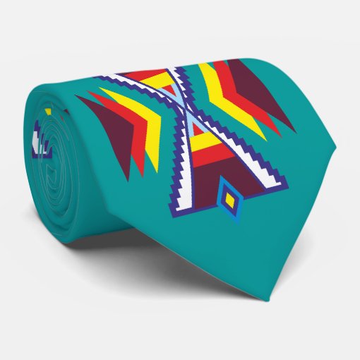 pattern Indian Native American Neck Tie | Zazzle