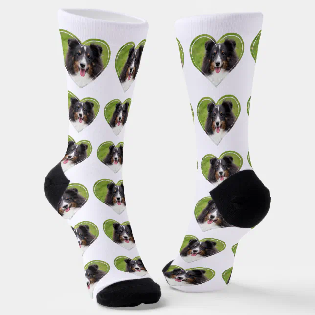 Pattern Of A Heart Shape Custom Photo Template Socks | Zazzle
