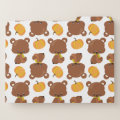 Pattern Of Bears, Cute Bears, Fall, Pumpkins File Folder | Zazzle