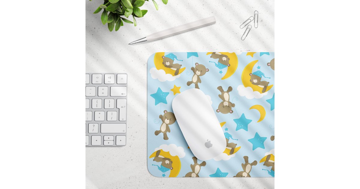 Pattern Of Bears, Cute Bears, Teddy Bears, Stars Mouse Pad | Zazzle