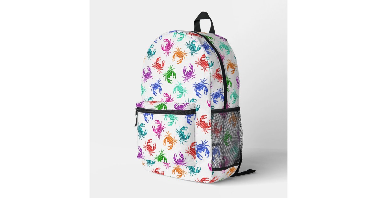 Pattern Of Crabs Printed Backpack | Zazzle