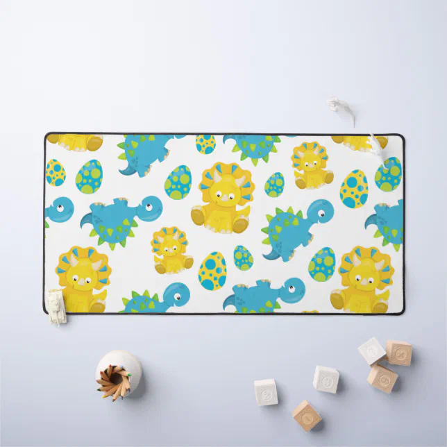 Pattern Of Dinosaurs, Cute Dinosaurs, Baby Dino Desk Mat | Zazzle