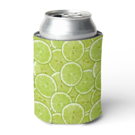 Pattern Of Green Lime Slices Fabric | Zazzle
