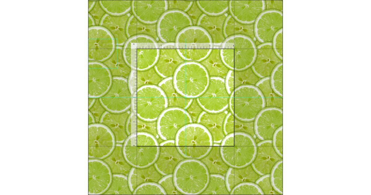 Pattern Of Green Lime Slices Fabric | Zazzle