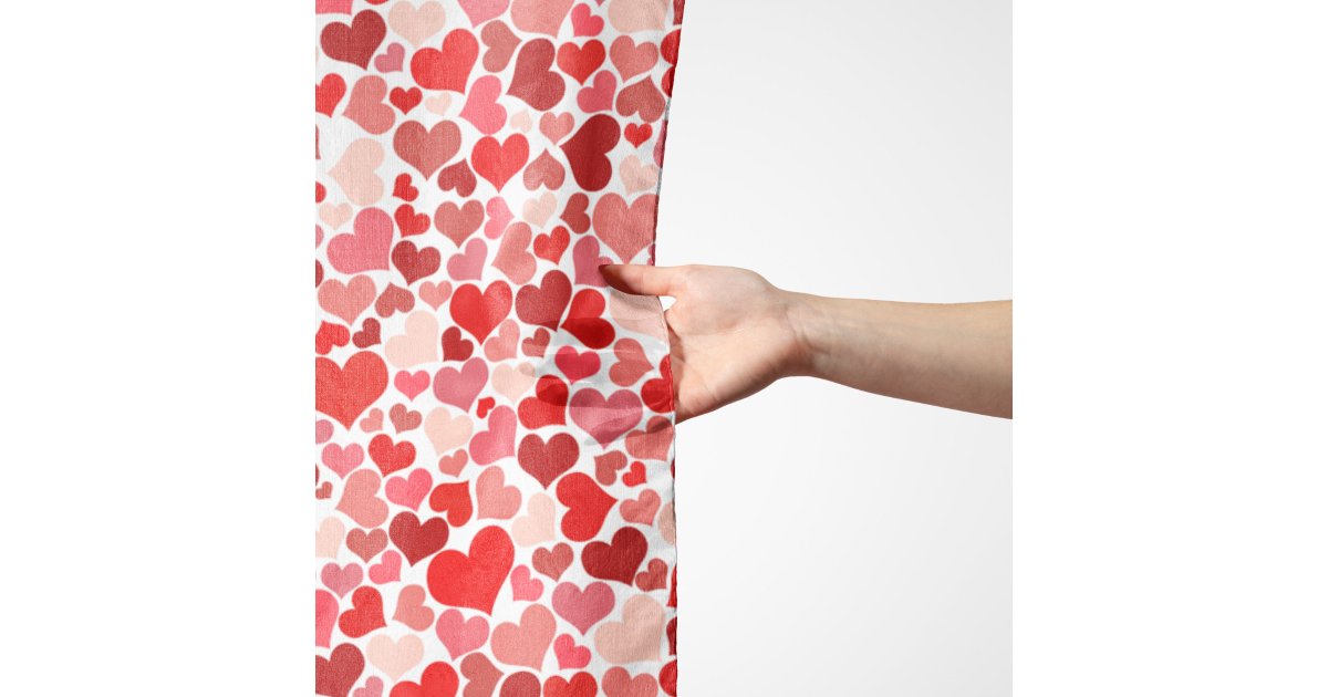 Pattern Of Hearts, Red Hearts, Love Scarf | Zazzle