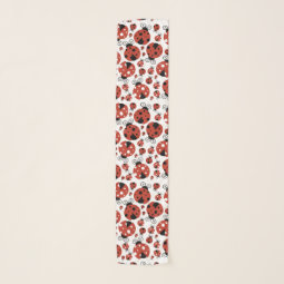 Pattern Of Ladybugs, Cute Ladybugs, Red Ladybugs Scarf | Zazzle