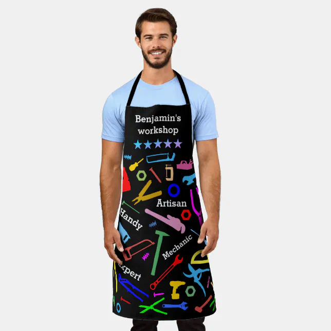 Pattern Of Tools Funny Apron | Zazzle