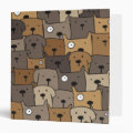 Pattern Pets Cute Dogs Lover 3 Ring Binder | Zazzle