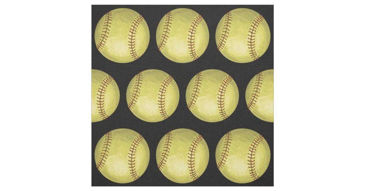 Pattern Softball Fabric | Zazzle