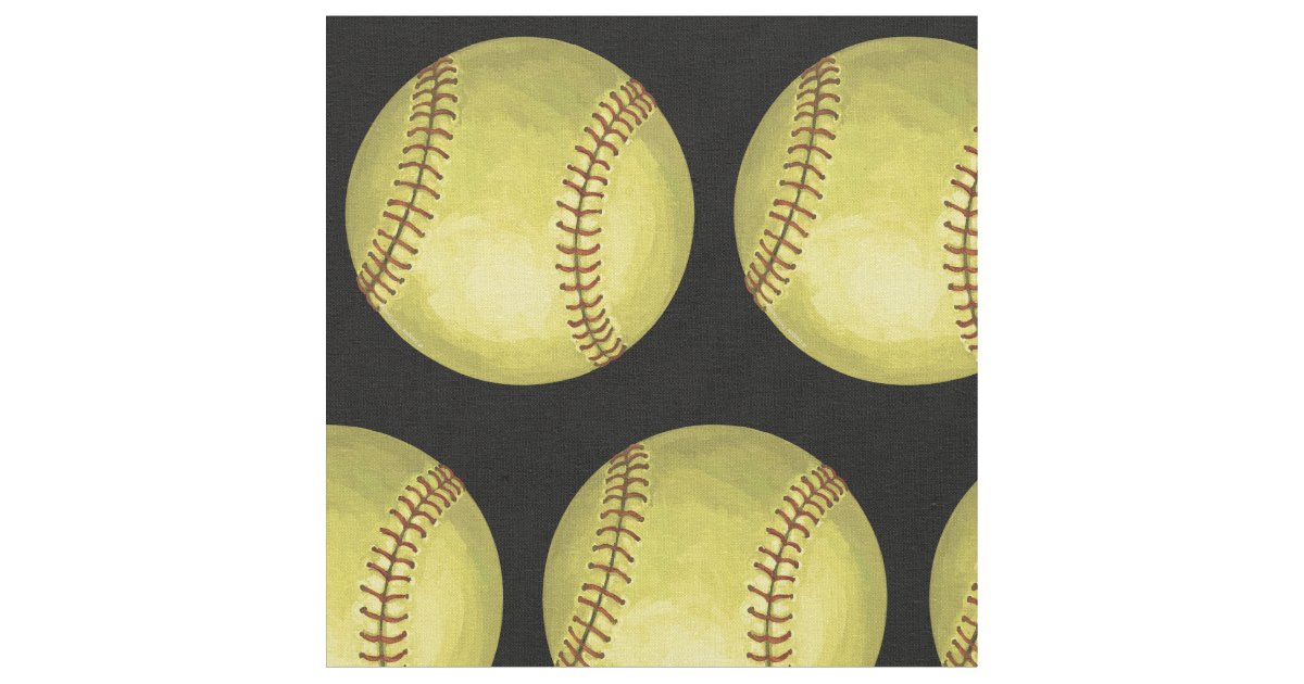 Pattern Softball Fabric | Zazzle