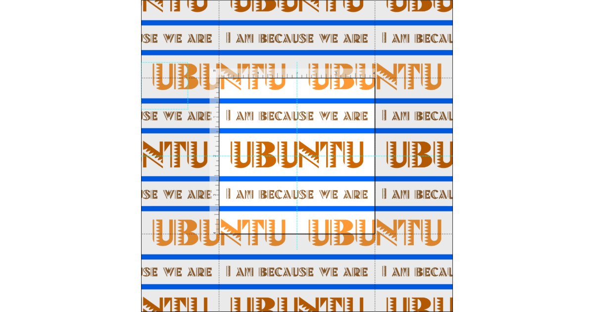 Pattern UBUNTU, I am because we are in Swahili Fabric | Zazzle
