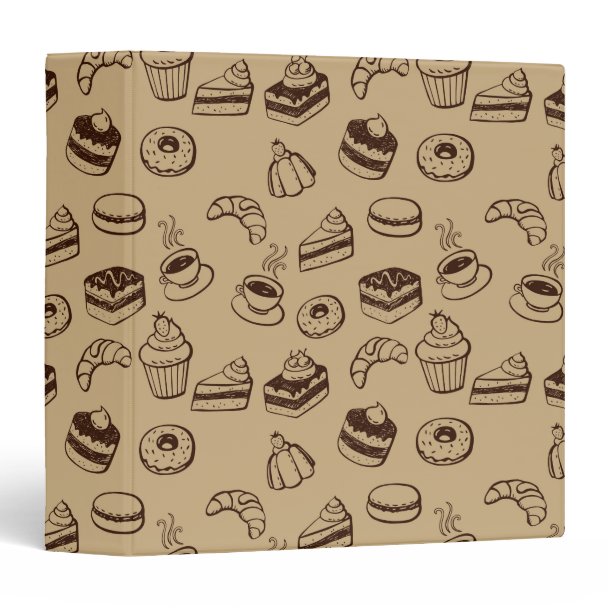 Pattern With Cakes, Desserts And Bakery Fabric | Zazzle