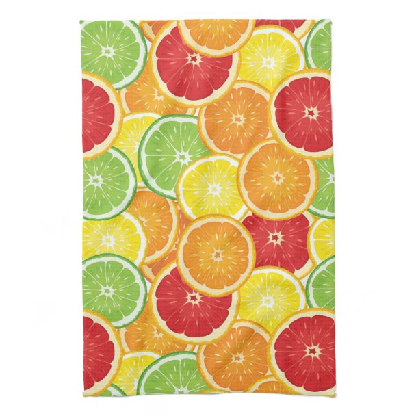 Pattern with citrus fruits fabric | Zazzle.com