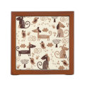 pattern with cute dogs Pencil/Pen holder | Zazzle