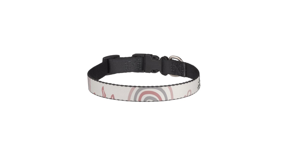 pattern with cute elephants and giraffes giant pet collar | Zazzle