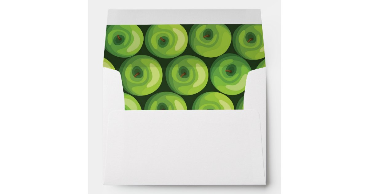 Pattern with Green Apples Envelope | Zazzle