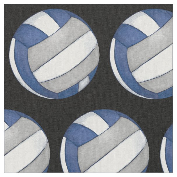 Pattern with Painted Volleyball Fabric | Zazzle